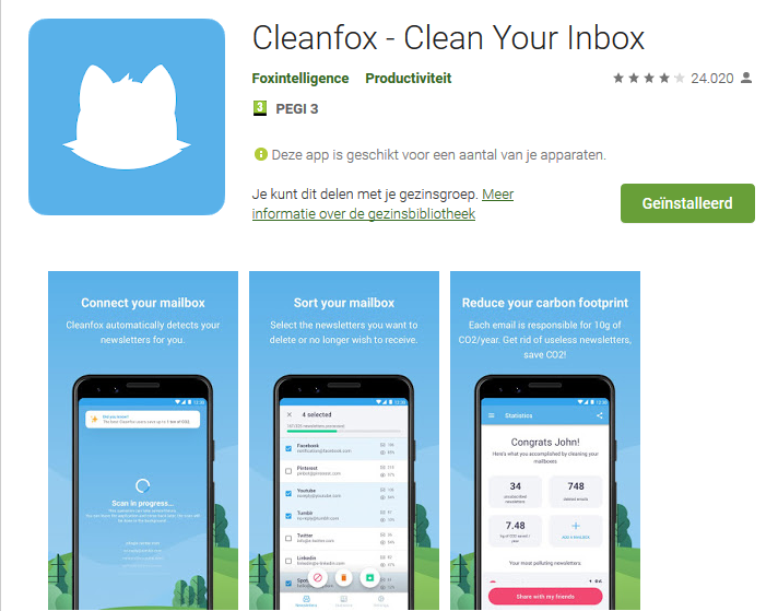Apps van de week > wk39 > Cleanfox (Android) - WebDuo (IOS) - WhatsApp ...